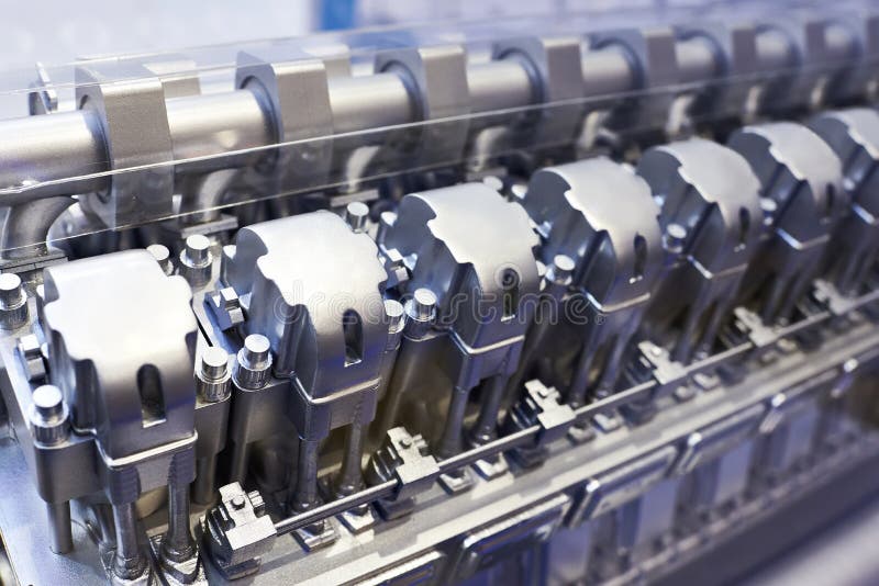 Cylinders of diesel engine stock photo. Image of engine - 95179190