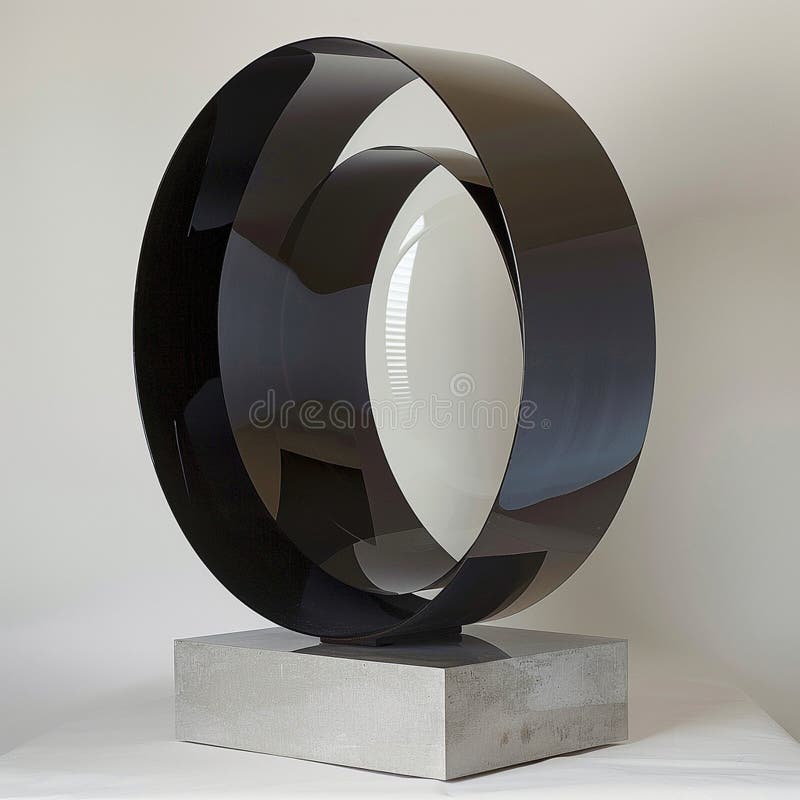 Cylindrical Art Object on a White Background Stock Illustration ...