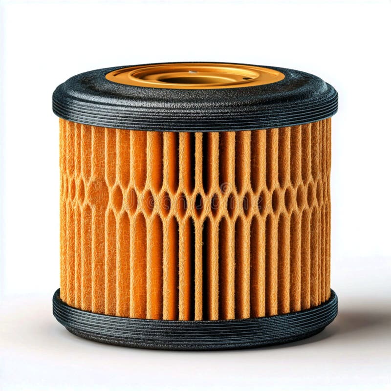 Automotive Filter Component on a Plain White Surface View Stock ...