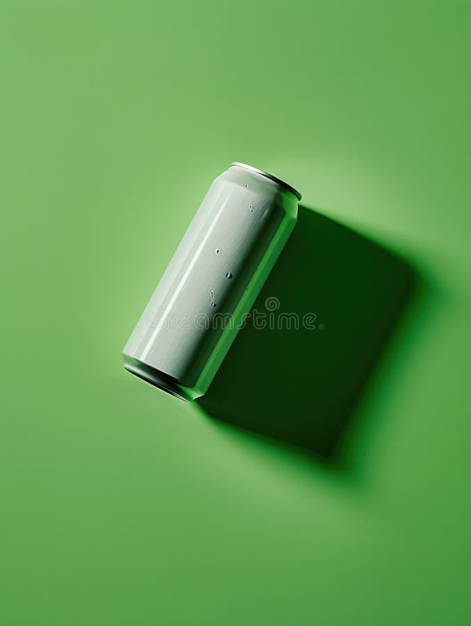 Cylindrical Can with Reflection Stock Image - Image of aluminum ...