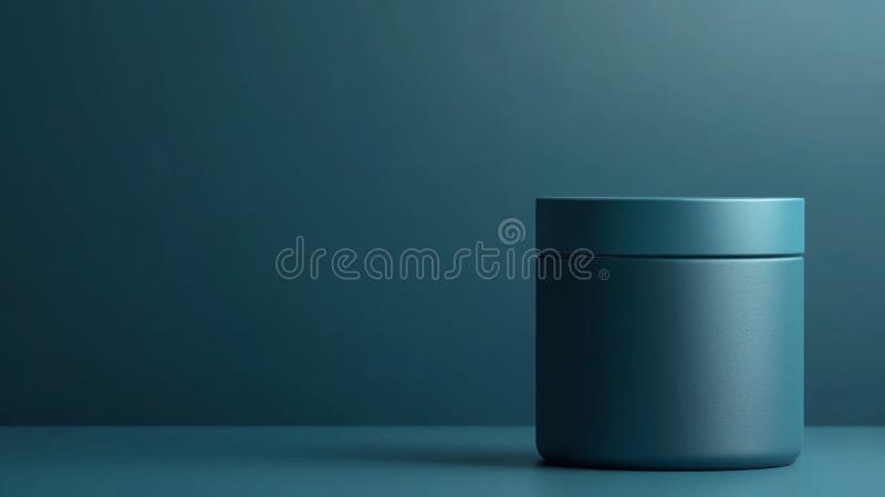 Cylindrical Container Mockup in Gradient Blue Color Scheme with Studio ...