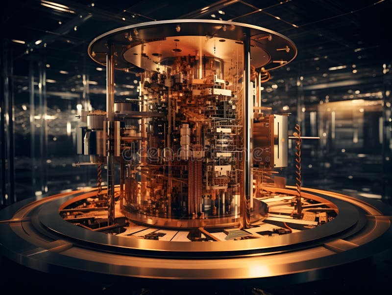 Cylindrical Data Storage Center. Quantum Computing, Database, Cloud ...