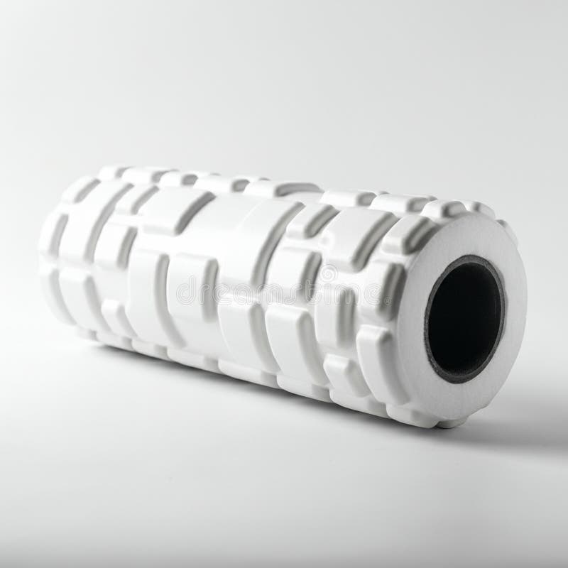 A Cylindrical Foam Roller with a Textured Surface Featuring Rectangular ...