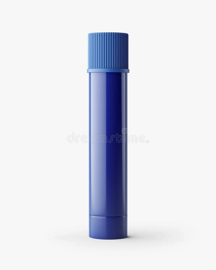 Glue Stick with Blue Cap Isolated on White Ai Stock Illustration ...
