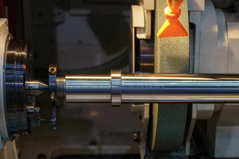 The Cylindrical Grinding Machine in the Light Blue Scene with Lighting ...