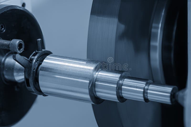 The Cylindrical Grinding Machine in the Light Blue Scene Stock Photo ...