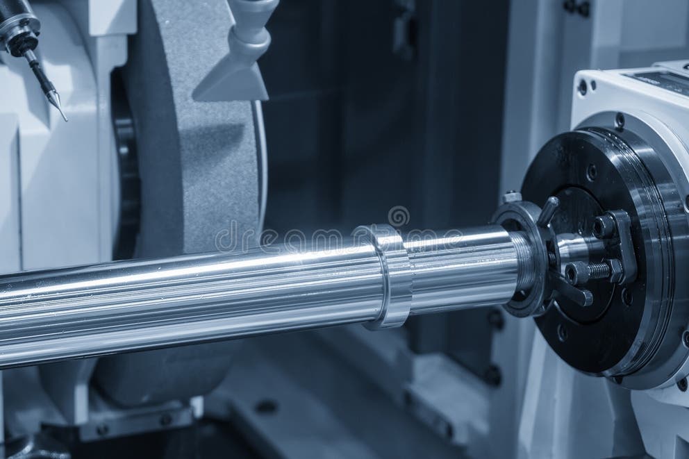 The Cylindrical Grinding Machine in the Light Blue Scene Stock Image ...