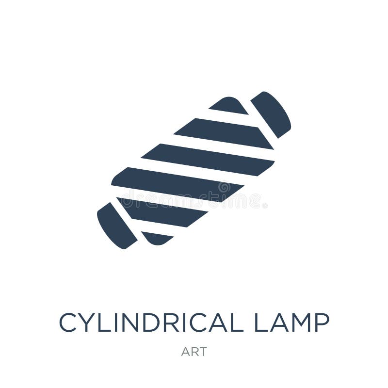 Cylindrical Lamp Icon in Trendy Design Style. Cylindrical Lamp Icon ...