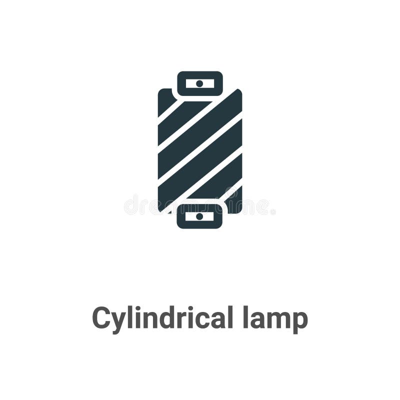 Cylindrical Lamp Icon in Trendy Design Style. Cylindrical Lamp Icon ...