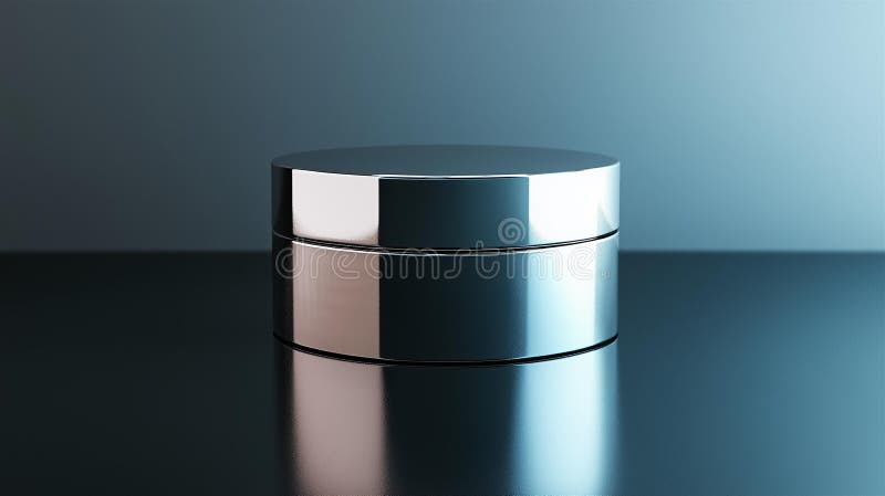 A Photorealistic Image of a Cylindrical Metal Box with a Smooth ...