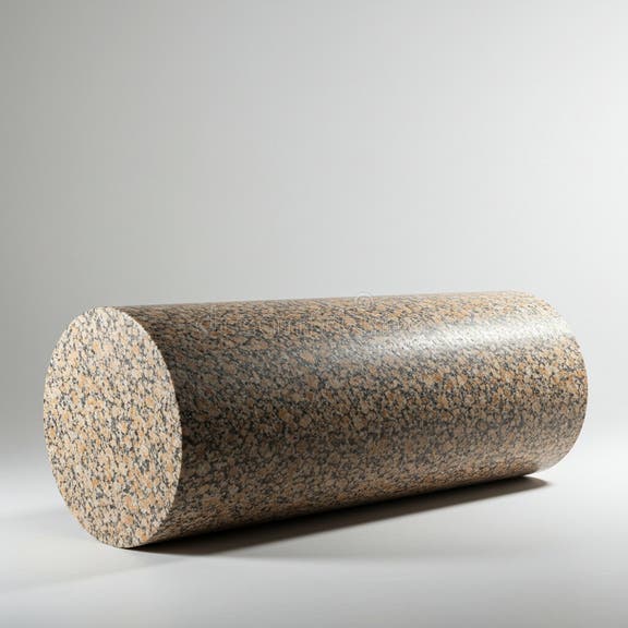 A Cylindrical Object Made of Granite, Displaying a Speckled Pattern of ...