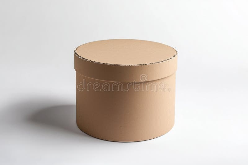 Cylindrical Paper Box Packaging Mockup on a White Background Ai Photo ...