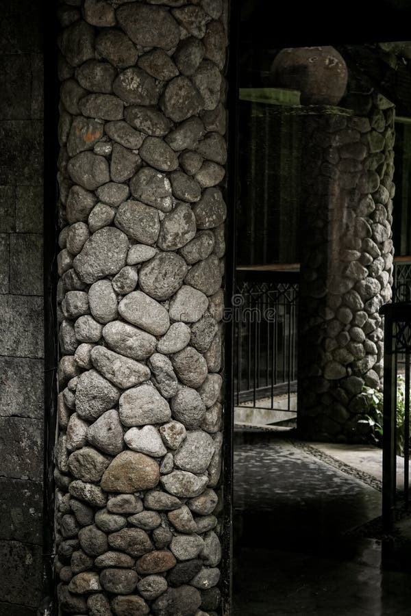 Cylindrical Pillar Made of Natural Stone Stock Photo - Image of pillar ...