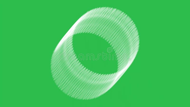 Cylindrical Shape Rotating on Green Screen Background Motion Graphic ...