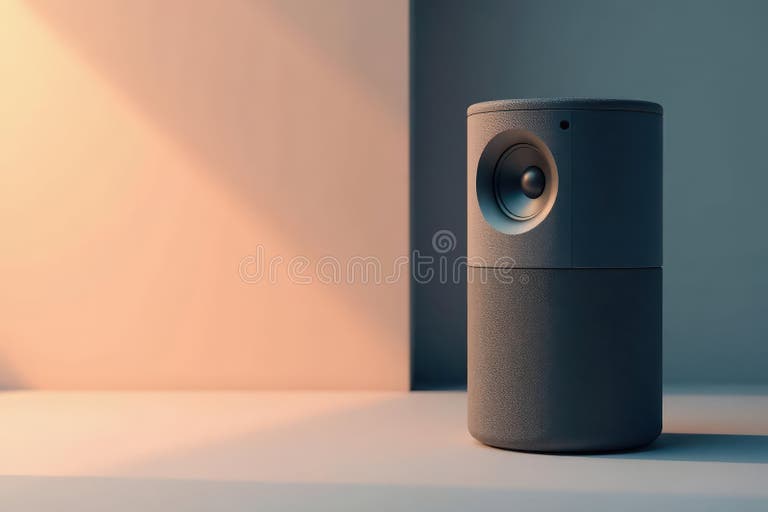 Cylindrical Speaker, Subtle Texture Compact, Modern Aesthetic ...