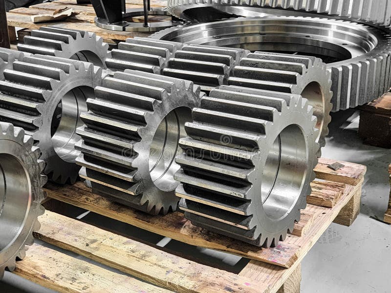 The Cylindrical Straight Gear after Processing on the Machine is in the ...