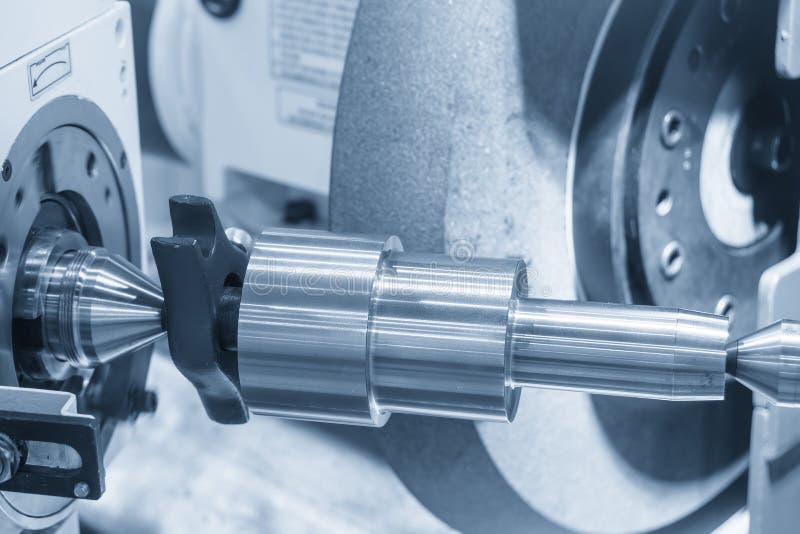 The Cylindrical Surface Grinding Machine in the Light Blue Scene Stock Image - Image of ...