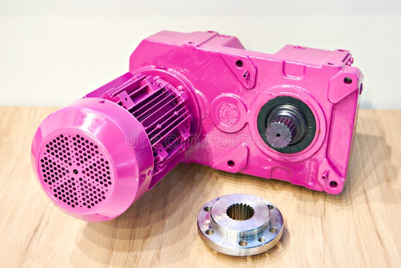 Cylindrical Vertical Gear Motor Stock Photo - Image of power, electric ...