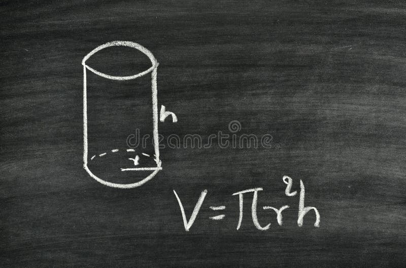 Cylindrical volume formula stock image. Image of black - 29401195