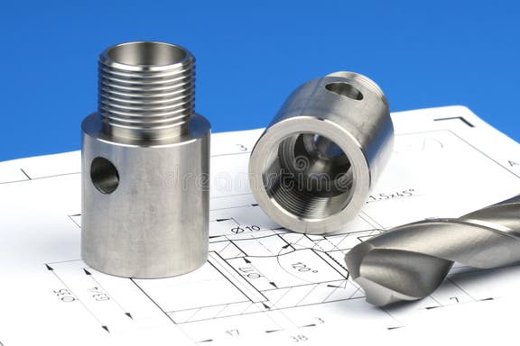 Cylindrical workpiece stock photo. Image of stack, drill - 4102712