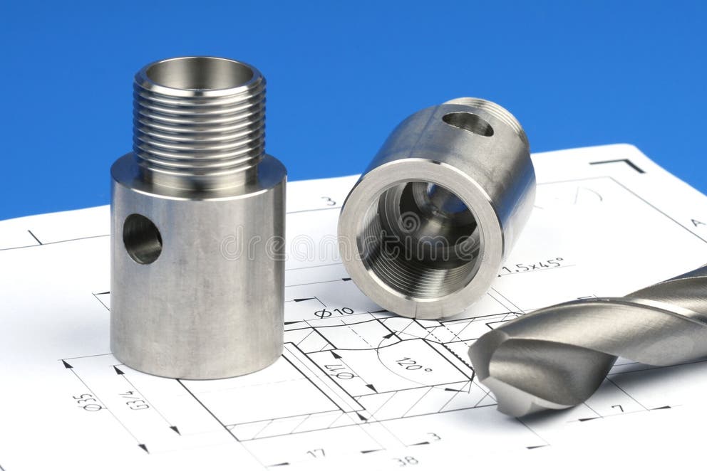 Cylindrical workpiece stock photo. Image of stack, drill - 4102712