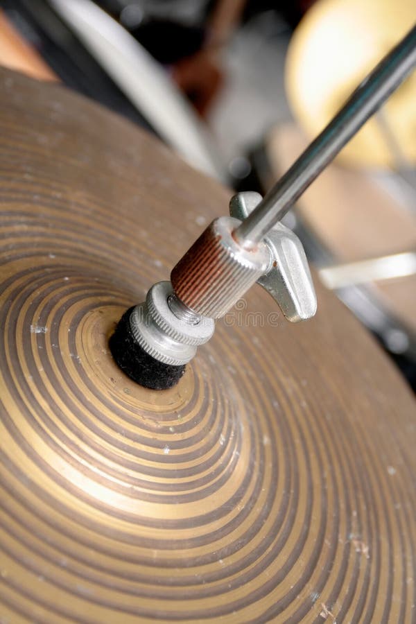 Cymbal of a drum set stock image. Image of plate, crash - 11886355