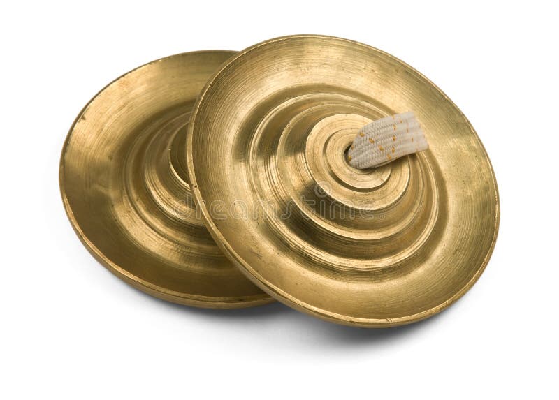 Cymbales d'airain deux image stock. Image du milieux, musique - 6720551