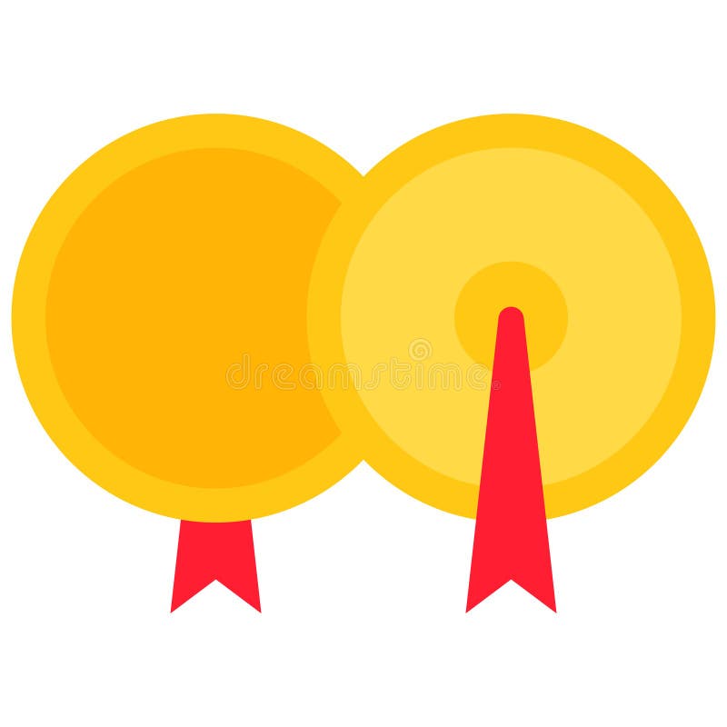 Cymbals Icon, Lion Dance Related Vector Stock Vector - Illustration of ...