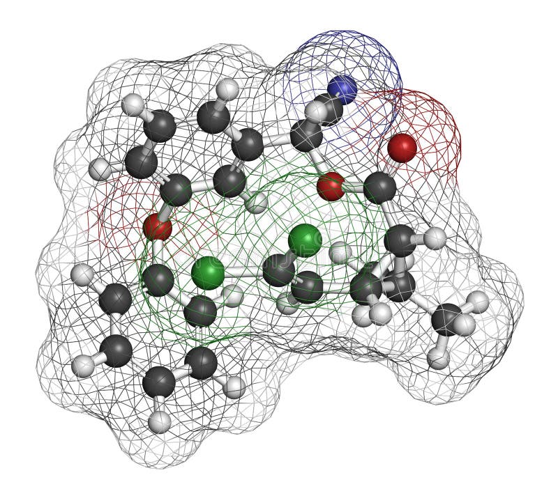 Cypermethrin Molecule, Molecular Structure, Insecticide, Ball and Stick ...