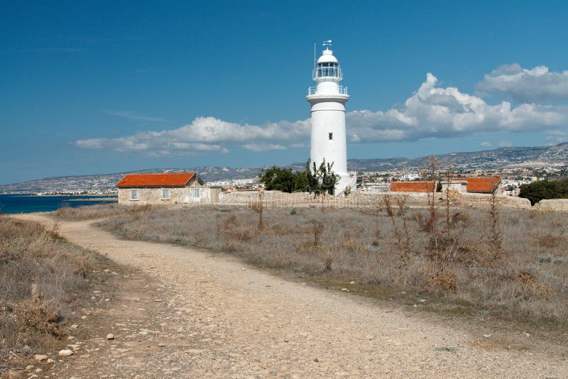 Cypern Paphos fyr fotografering för bildbyråer. Bild av cypern - 59350635