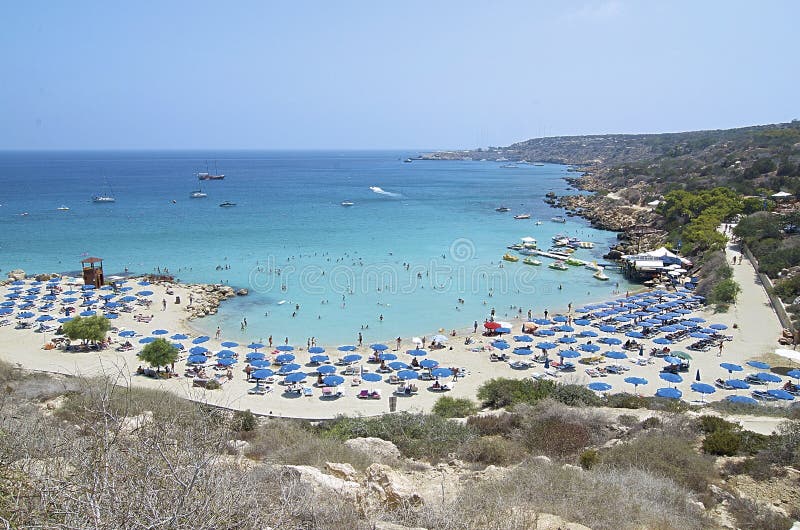 Grottakyrka, Protaras, Cypern Fotografering för Bildbyråer - Bild av ...