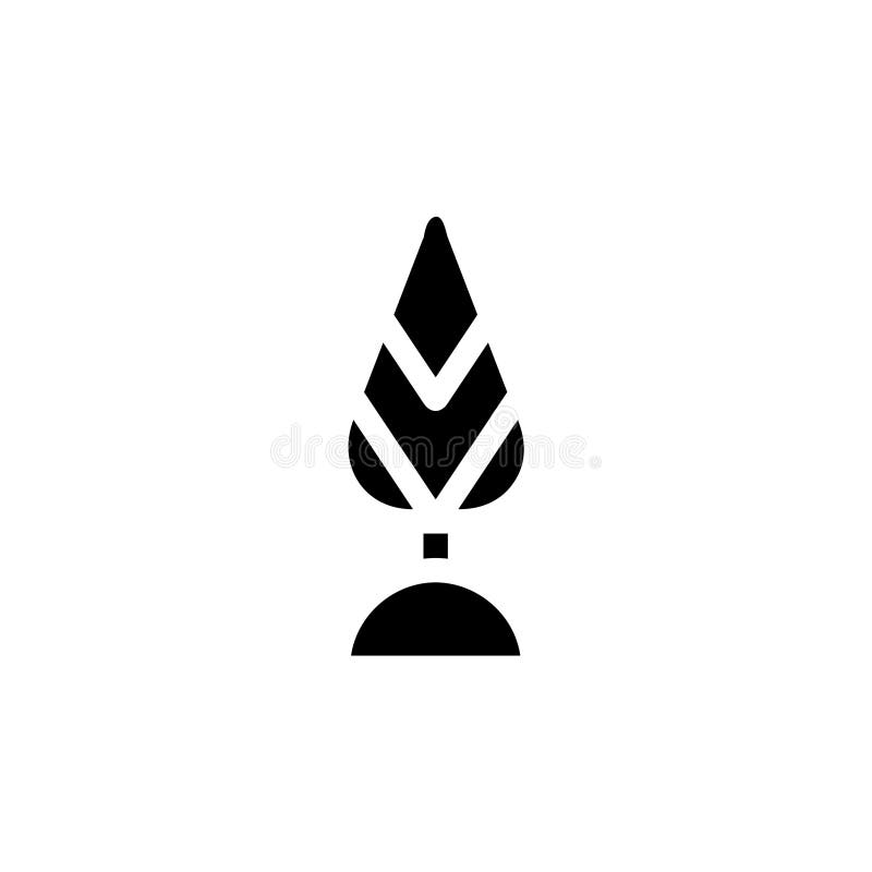 Cypress Tree Icon. Concept of Nature, Environment, and Growth Stock ...