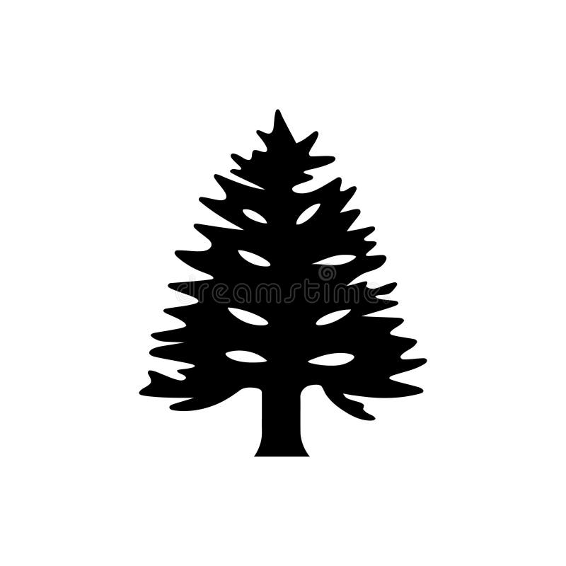 Cypress tree icon stock vector. Illustration of vector - 306213692