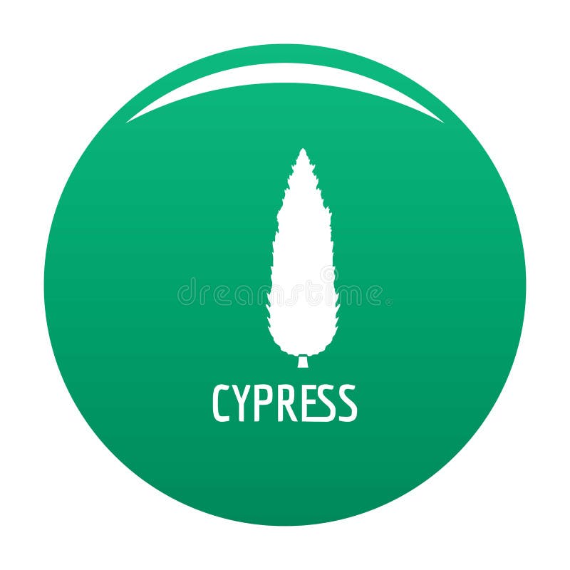 Cypress Tree Icon Vector Green Stock Vector - Illustration of nature ...