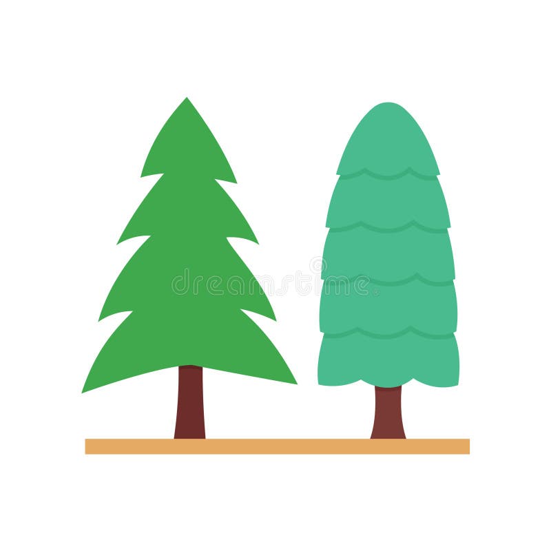 Cypress Tree Line Style Vector Icon Which Can Easily Modify or Edit ...