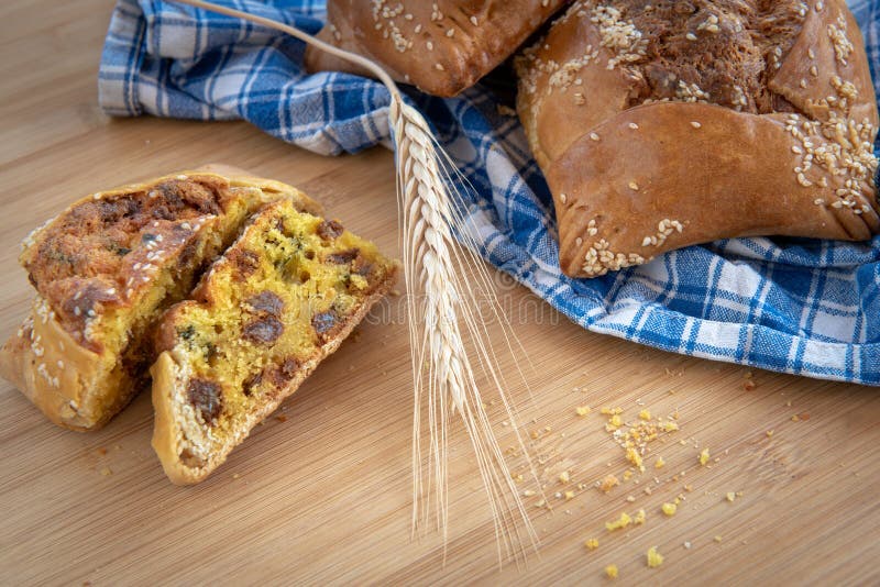 Cypriot Easter Cheese Pastry, Flaounes Stock Photo - Image of cake ...