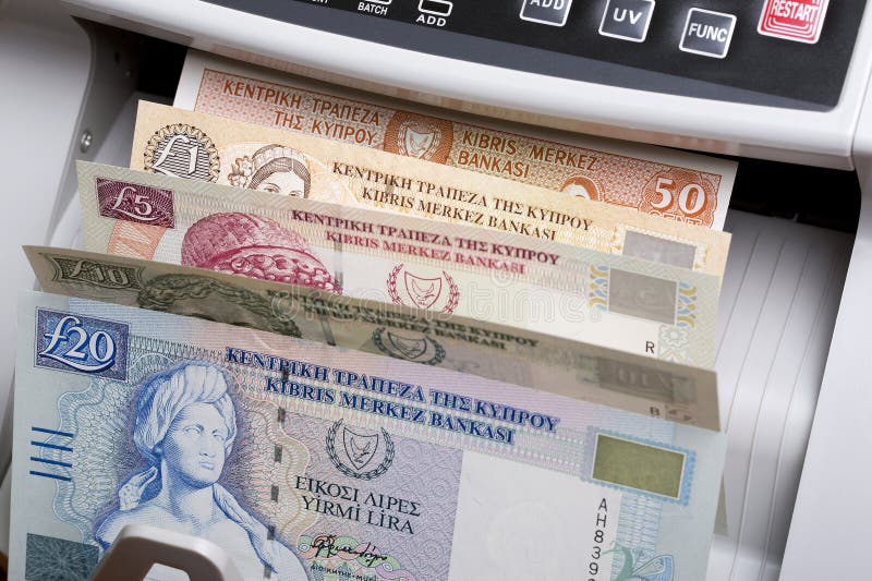 Cypriot Pound in a Counting Machine Stock Image - Image of cyprus ...