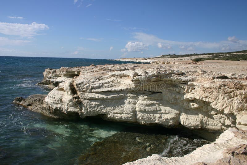Rock of Aphrodite Cyprus stock image. Image of island - 3212545