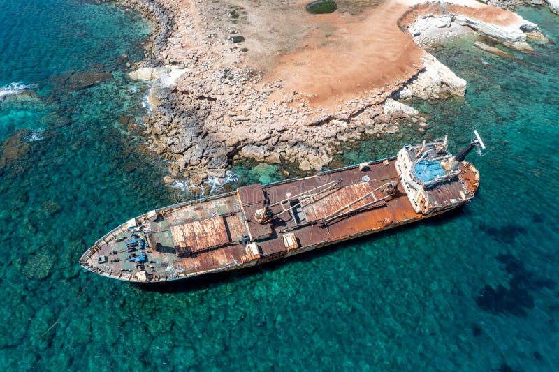 Cyprus - Abandoned Shipwreck EDRO III in Pegeia, Paphos Editorial ...
