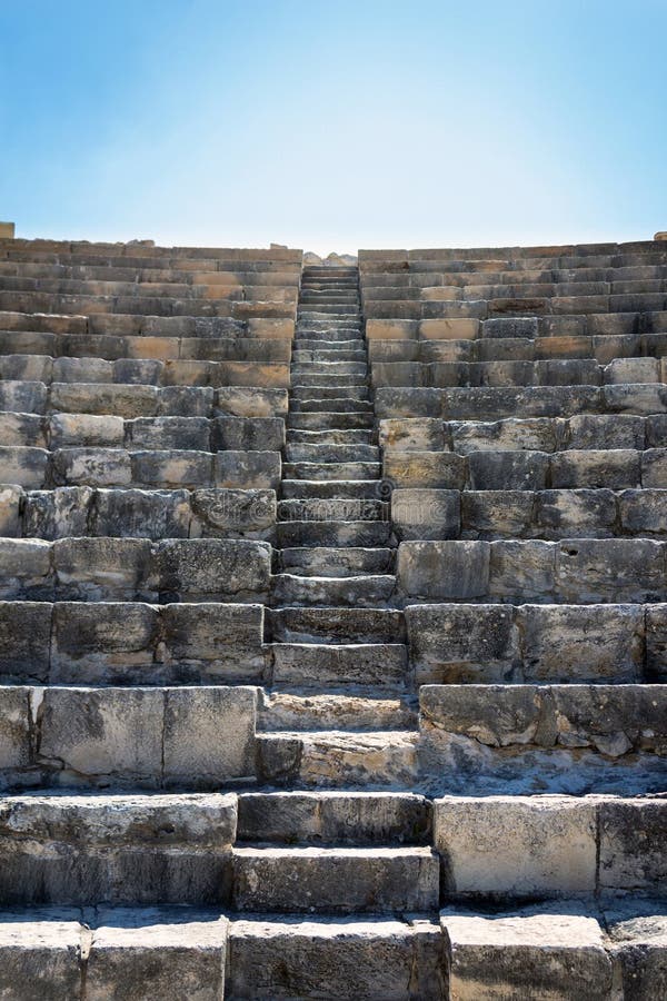 Cyprus Ancient Kourion Ampitheatre Old Stone Steps Stock Photos - Free ...