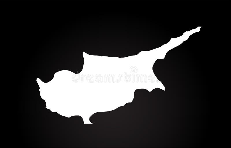 Cyprus Country Flag Inside Map Contour Design Icon Logo Stock Vector ...