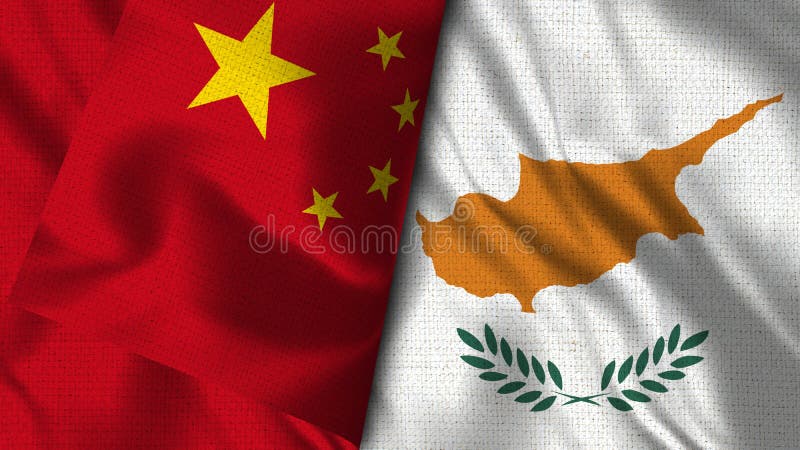 Cyprus and China Flag -- 3D Illustration Flags Stock Illustration ...