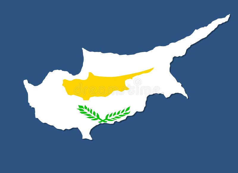Cyprus contour stock illustration. Illustration of flag - 10517145