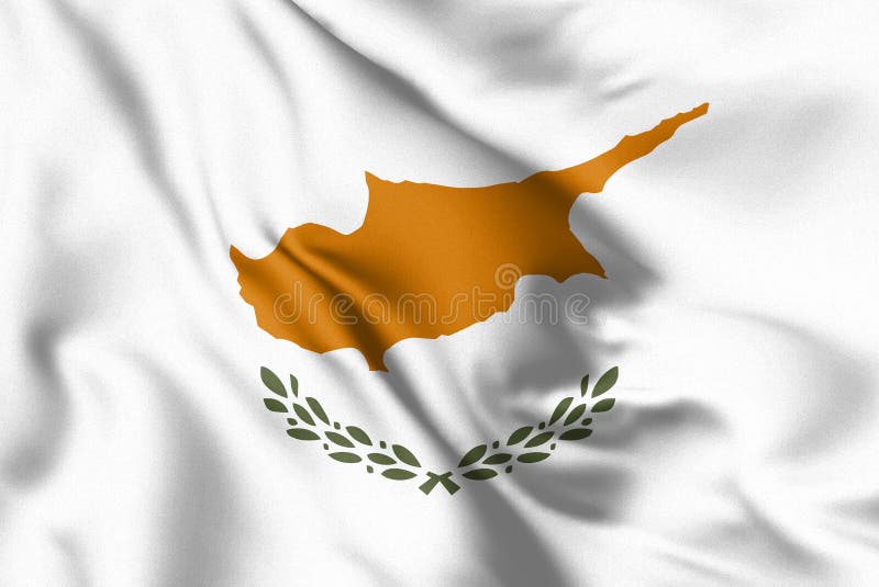 Cyprus Flag Blowing in the Wind. Background Texture Stock Photo - Image ...