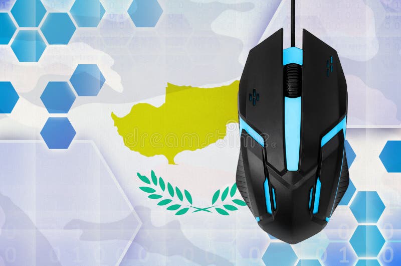 Cyprus Flag and Computer Mouse. Concept of Country Representing E ...