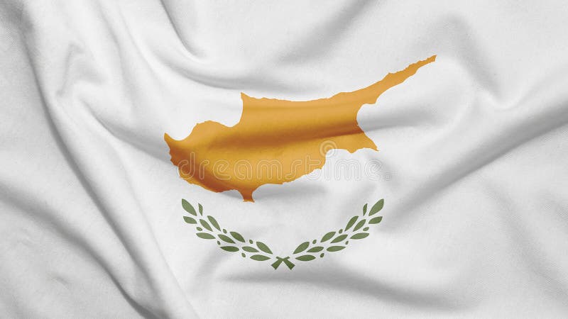 Cyprus Flag with Fabric Texture Stock Illustration - Illustration of ...