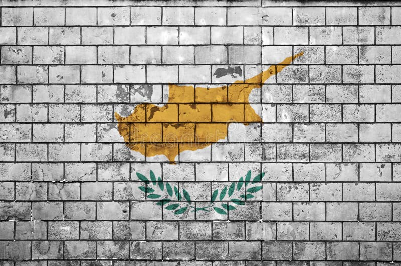 Cyprus Flag is Painted Onto an Old Brick Wall Stock Image - Image of ...