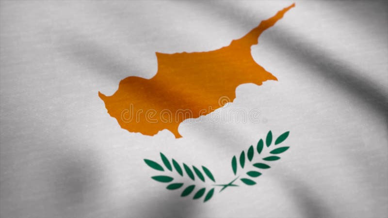 Cyprus Flag Pattern on the Fabric. Flag of Cyprus Background Stock ...
