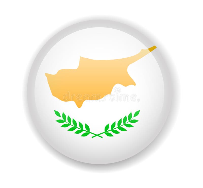 Cyprus Button Flag Round Shape Stock Illustration - Illustration of ...