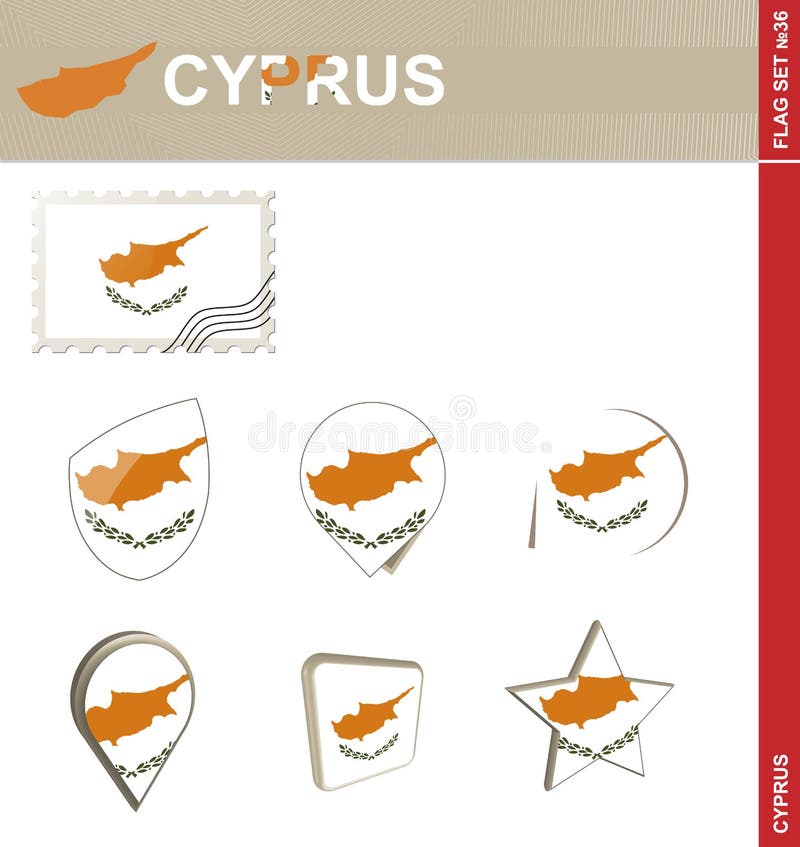 Cyprus Flag Set, Flag Set #36 Stock Vector - Illustration of post ...